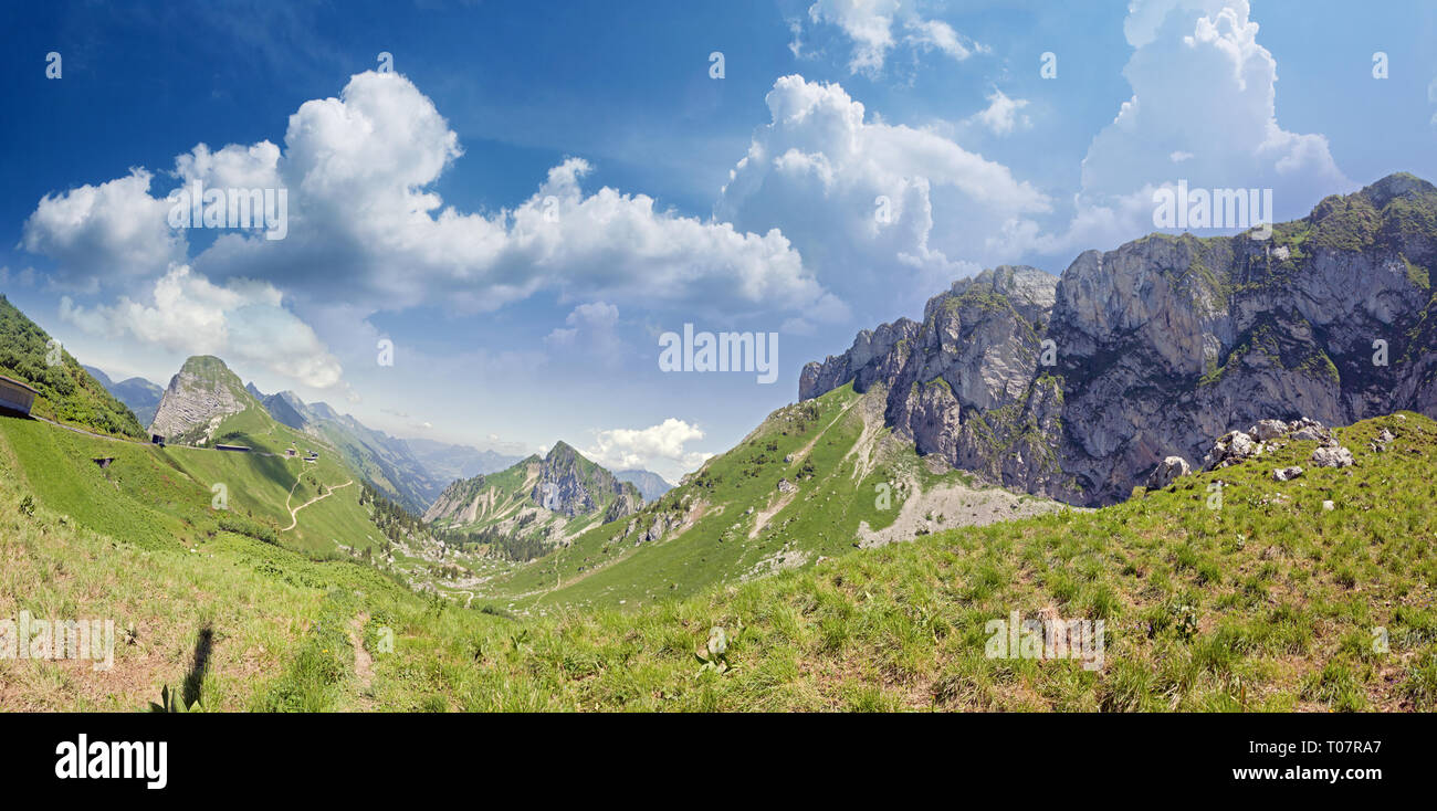 Alpine views of Peaks, rocks, pathways, forests and mountains ...