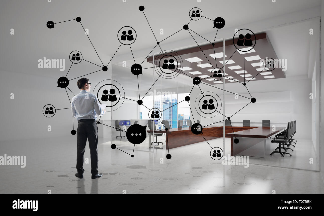 Networking and social communication concept as effective point for ...