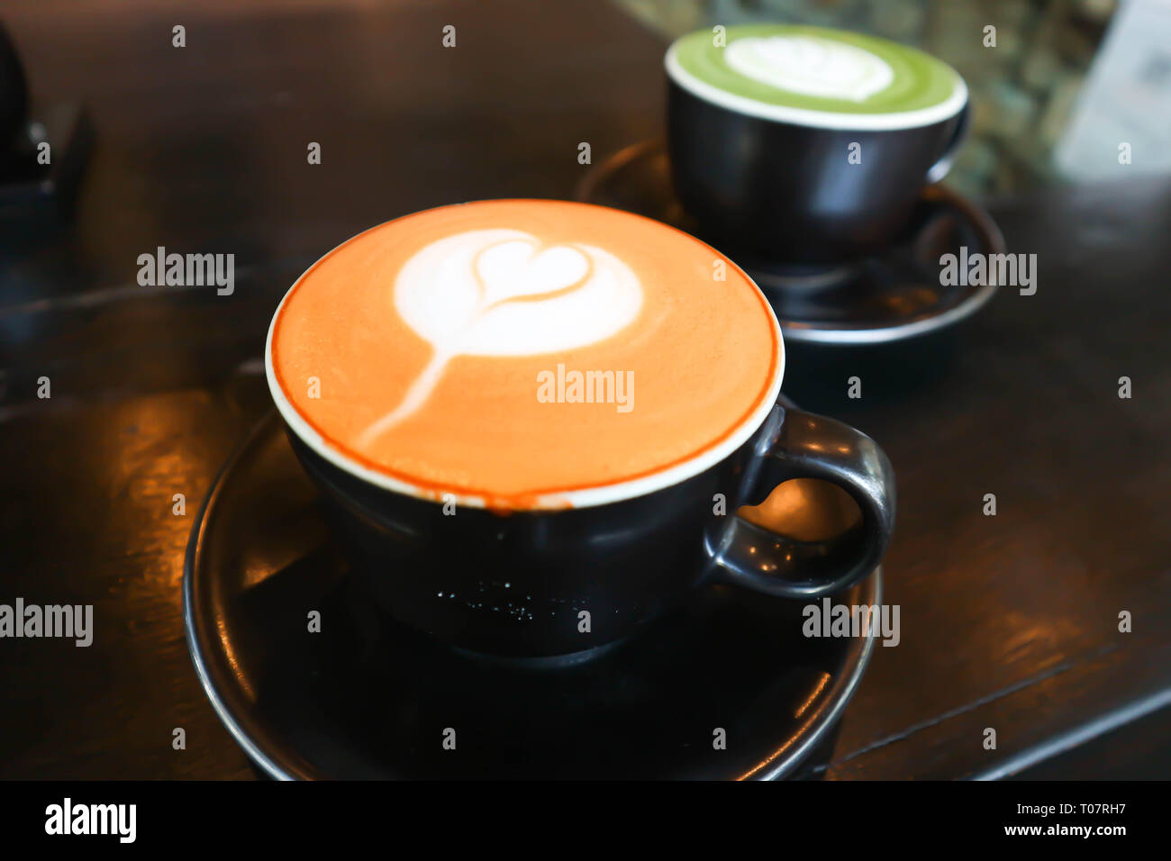 Thai tea,hot Thai tea or hot milk tea Stock Photo - Alamy