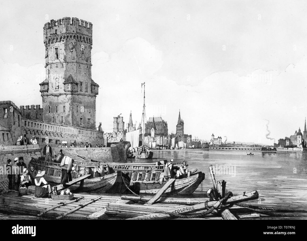 Rhine boat Black and White Stock Photos & Images - Alamy