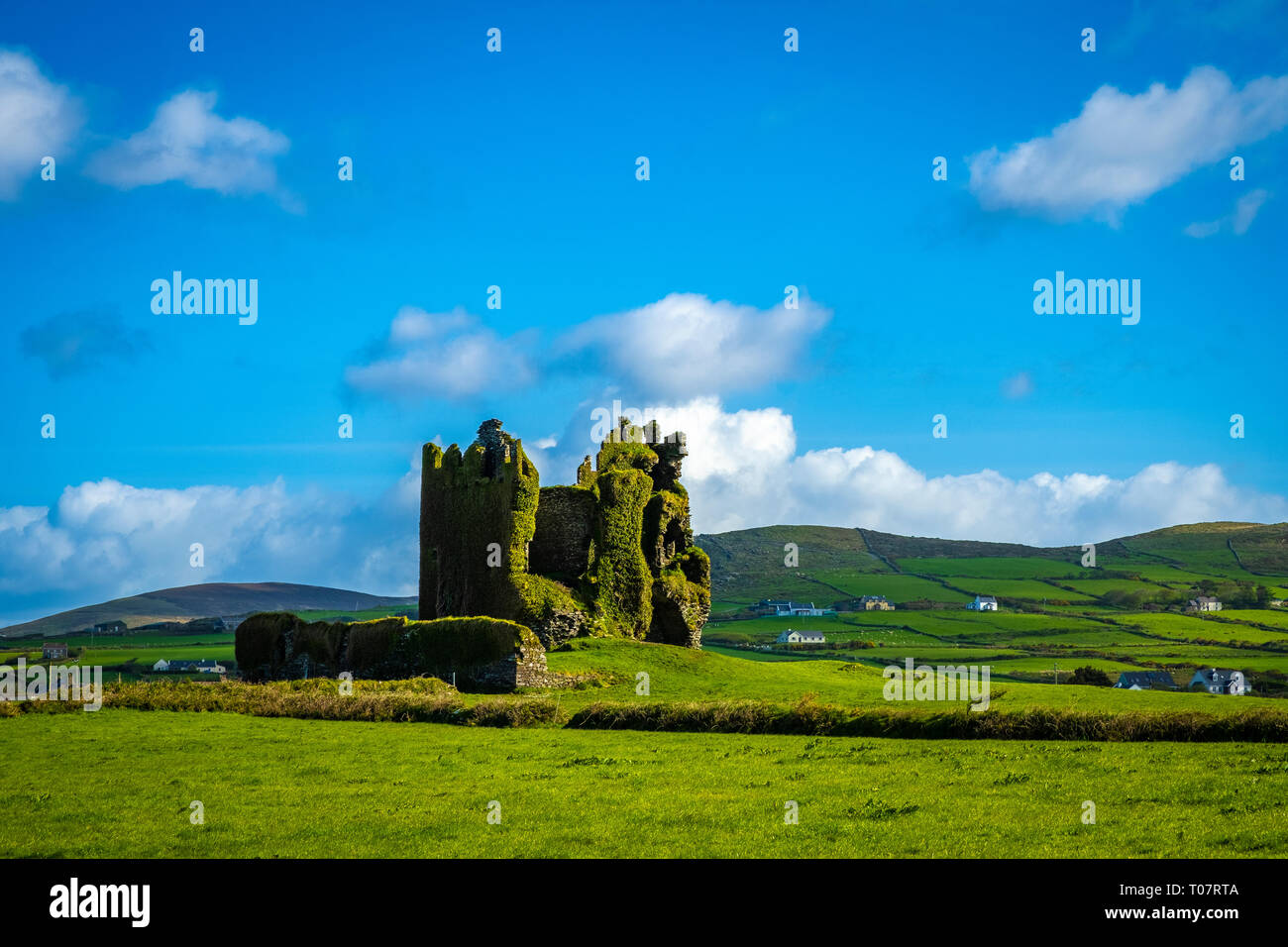 Ballycarberry Castle near Cahersiveen, Co Kerry, Ireland Stock Photo ...