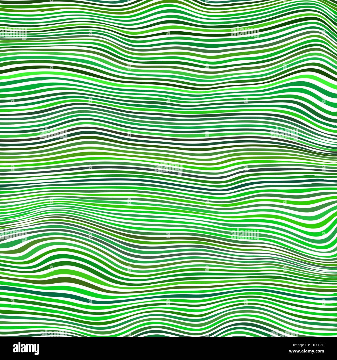 Green Striped Pattern. Wavy Ribbons. Curvy Lines Texture Stock Vector ...