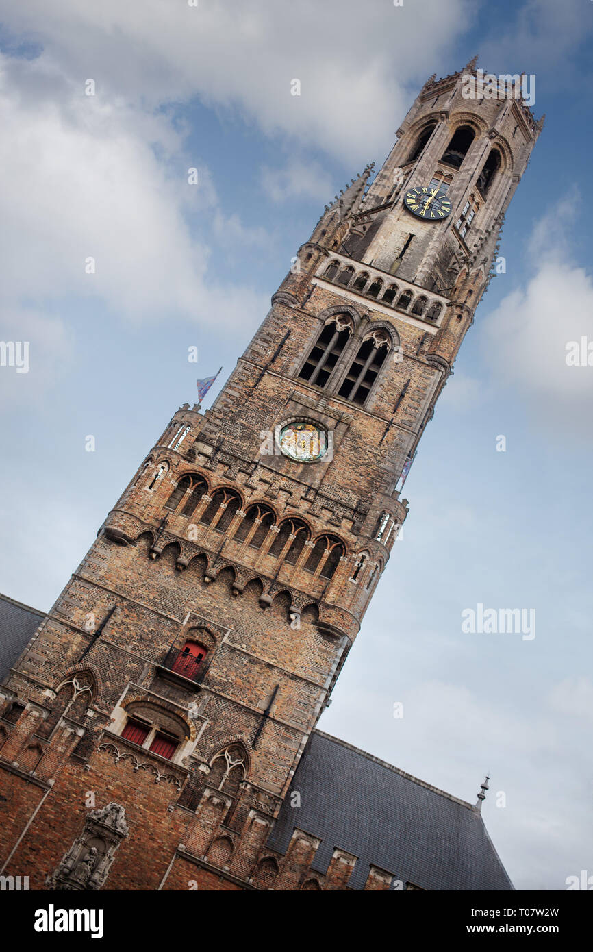 The Belfry Tower of Bruges Stock Photo - Alamy