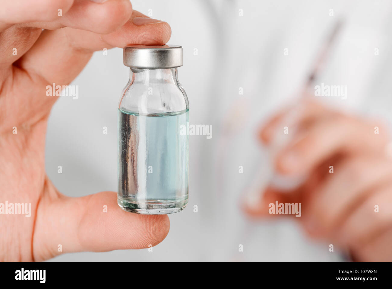 Close up on a vial Stock Photo - Alamy