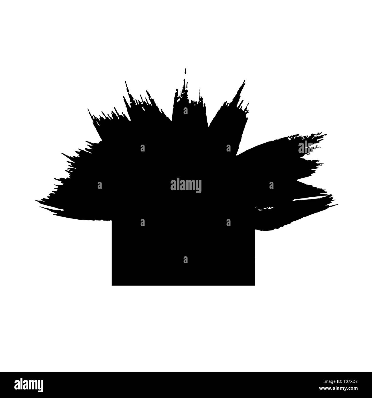 Abstract hand drawn ink dry brush banner. Vector illustration Stock ...