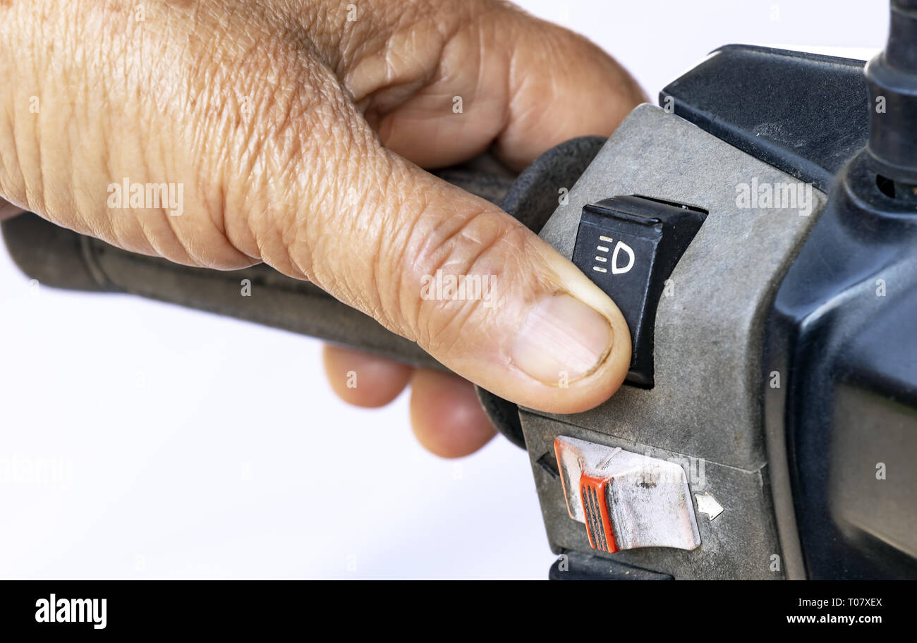 Black hand light switch hi-res stock photography and images - Alamy