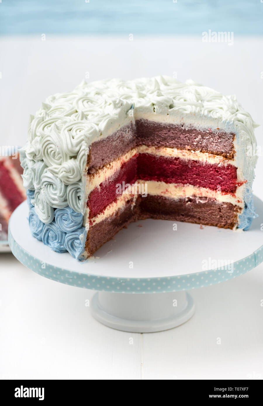 Ombre cake, shadow effect cake Stock Photo - Alamy