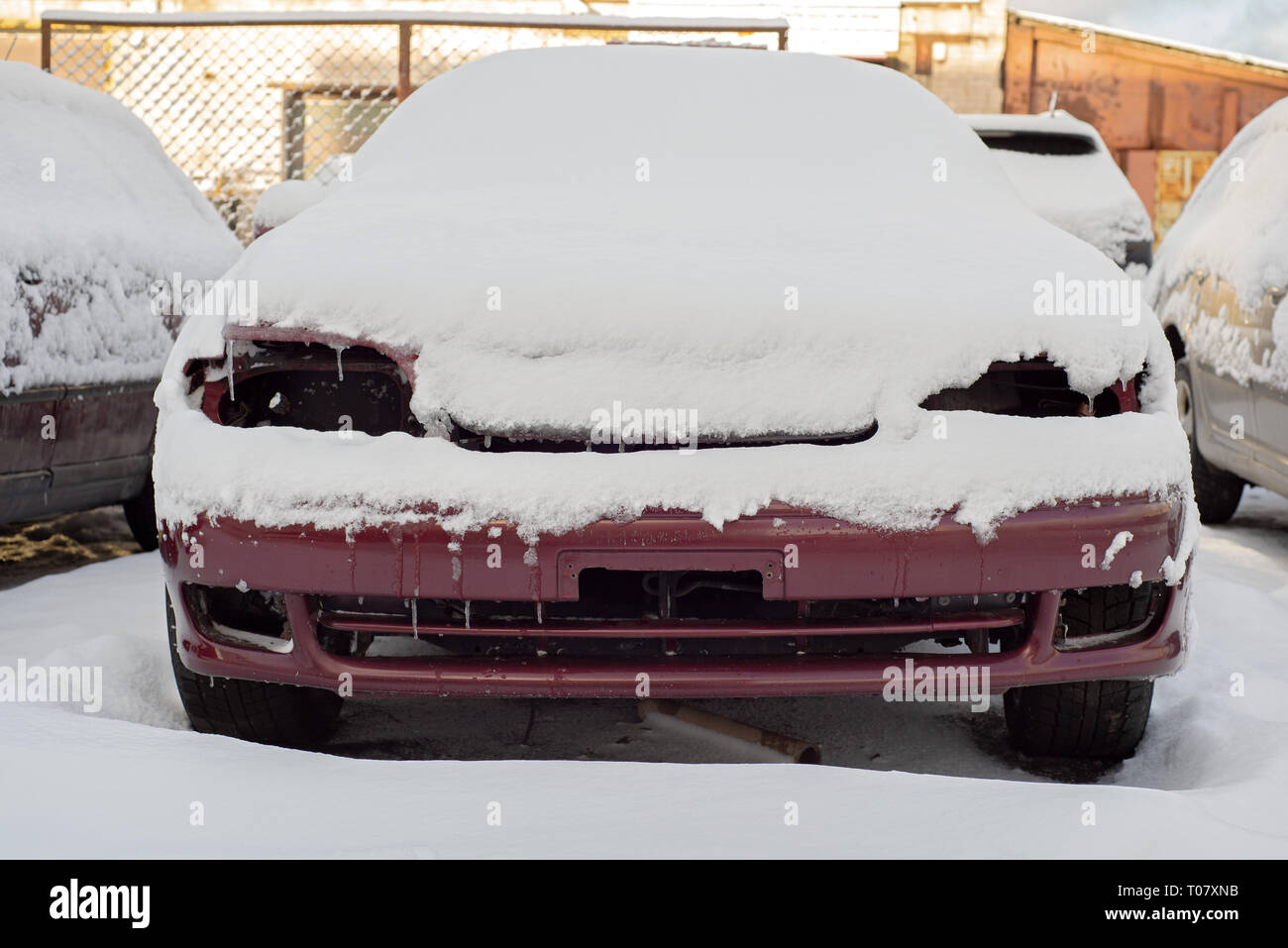 Car wreck with texture hi-res stock photography and images - Alamy