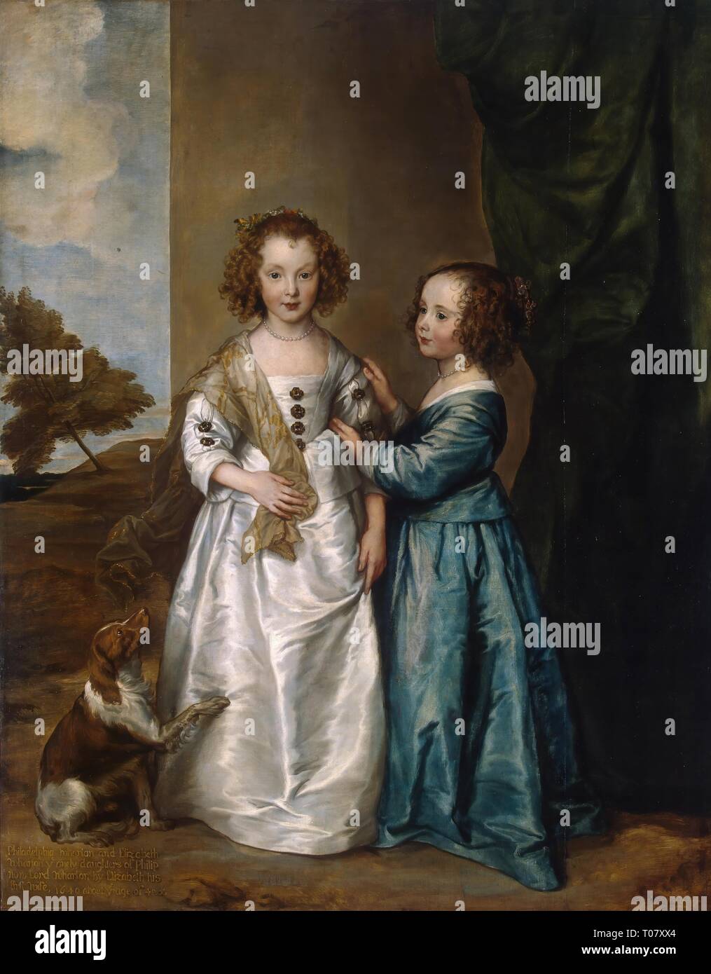 'Portrait of Elizabeth and Philadelphia Wharton'. Flanders, 1640 ...