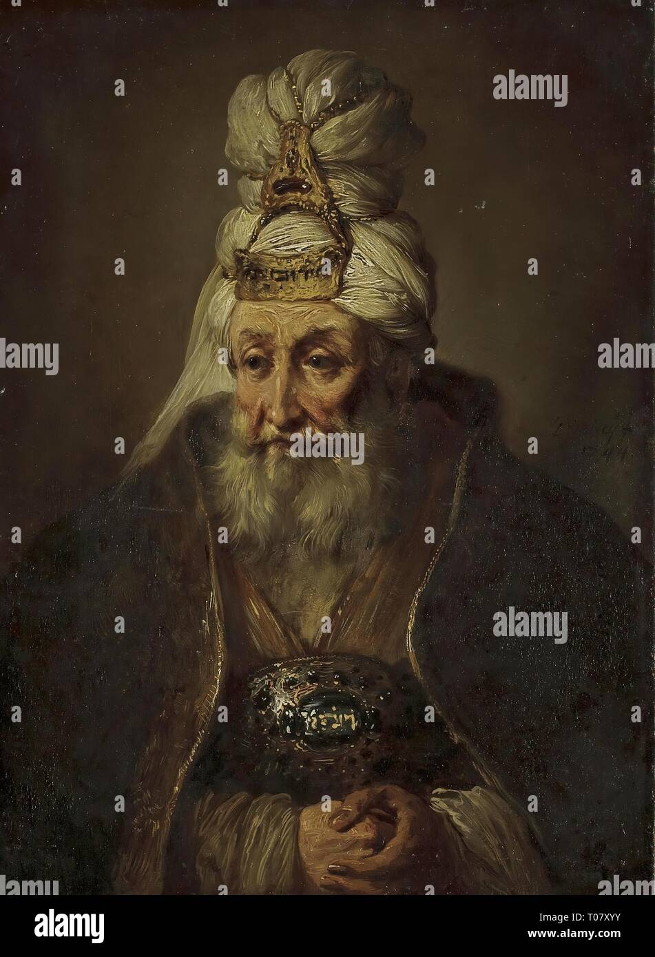 'Portrait of an Old Jew'. Germany, 18th century. Dimensions: 33,3x24,3 ...