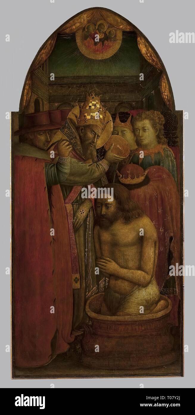 The baptism of constantine by pope sylvester i hi-res stock photography ...