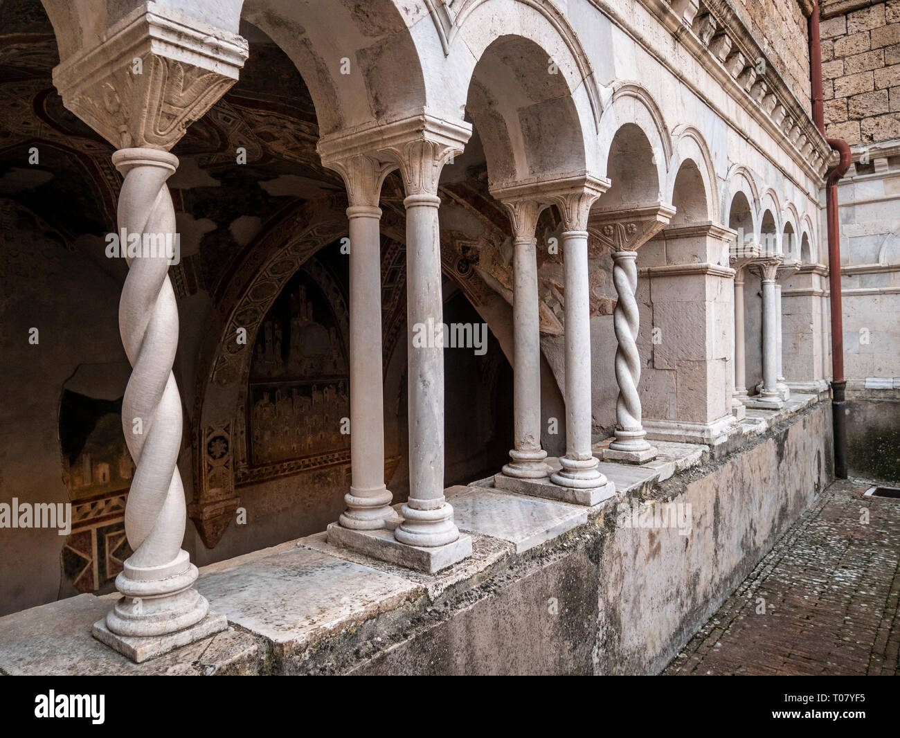 Italy, Lazio, Subiaco, The monastery of San Benedetto and santa ...
