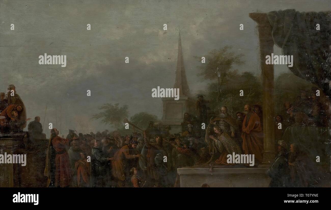 'The Anointing of Solomon (? )'. Holland. Dimensions: 50,5x85 cm ...