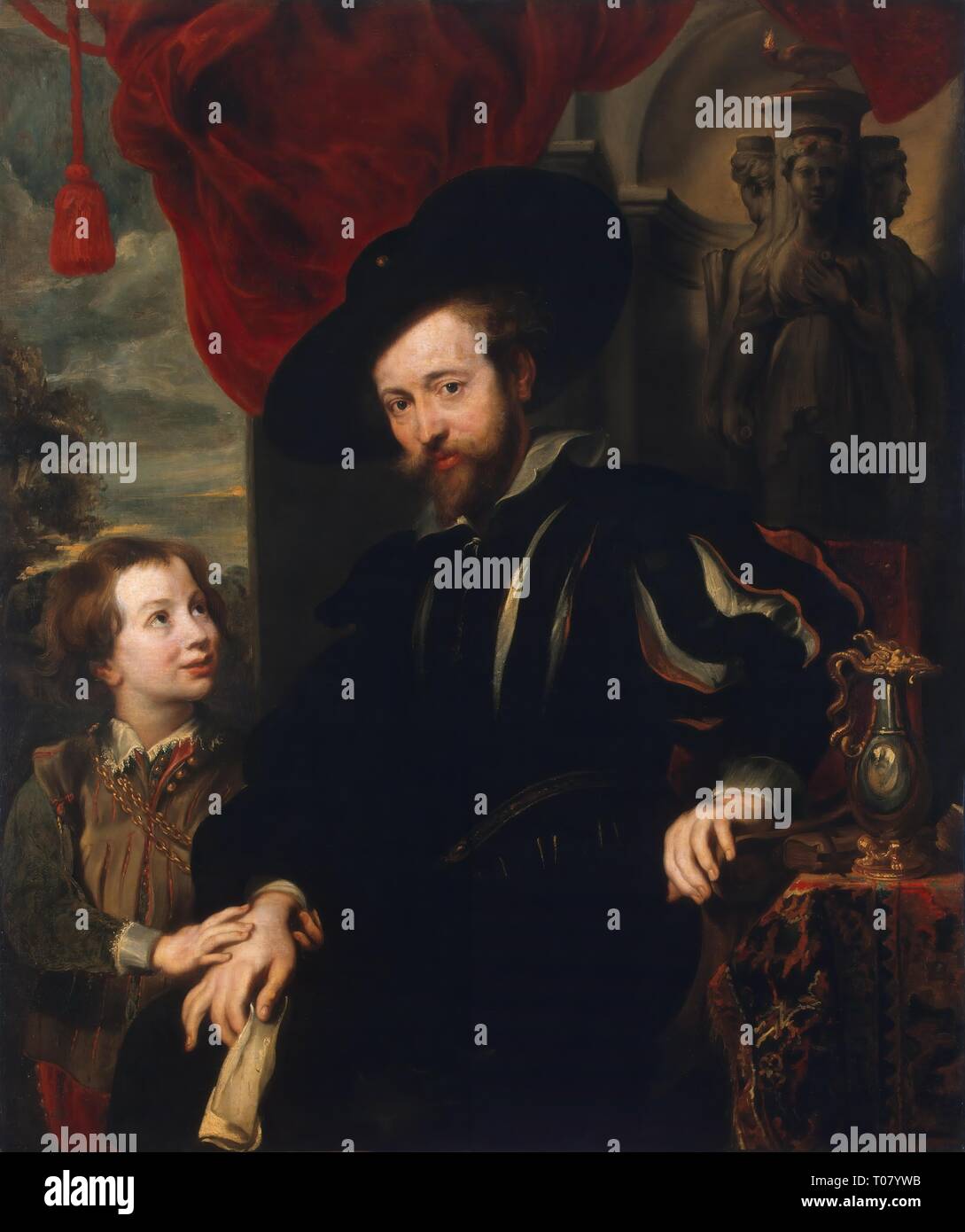 'Portrait of Rubens with his Son Albert (copy from the lost original of ...