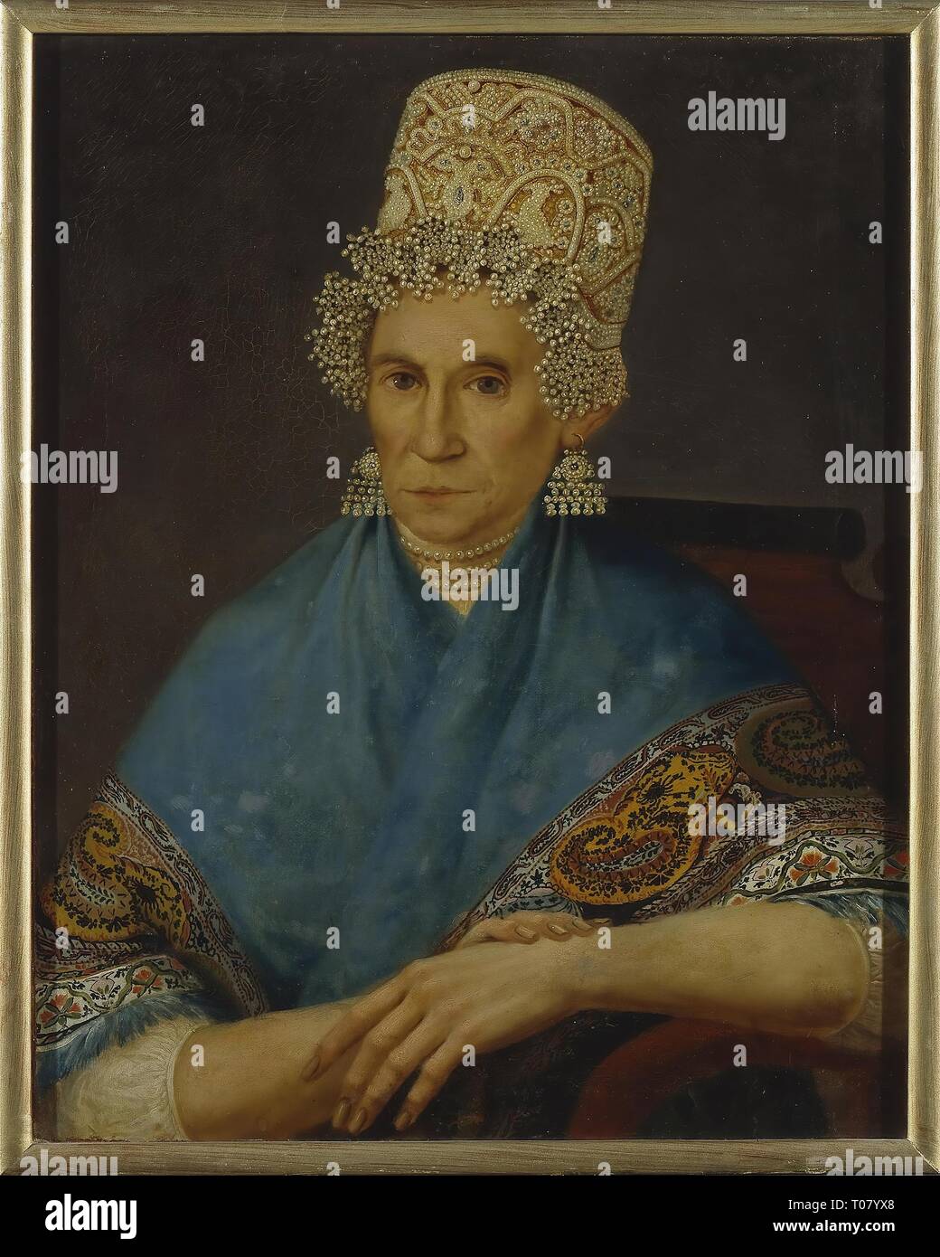 'Portrait of a Merchant Wife sitting in the Armchair'. Russia, first ...