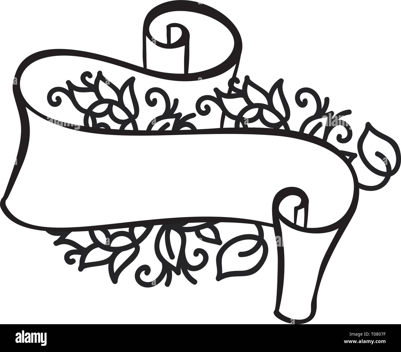 Frame ribbon Black and White Stock Photos & Images - Alamy