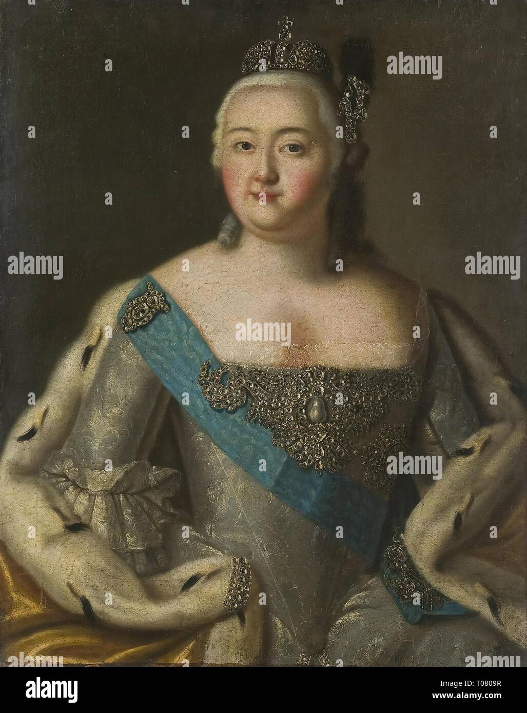 'Portrait of Empress Elizabeth Petrovna'. Russia, 18th century ...