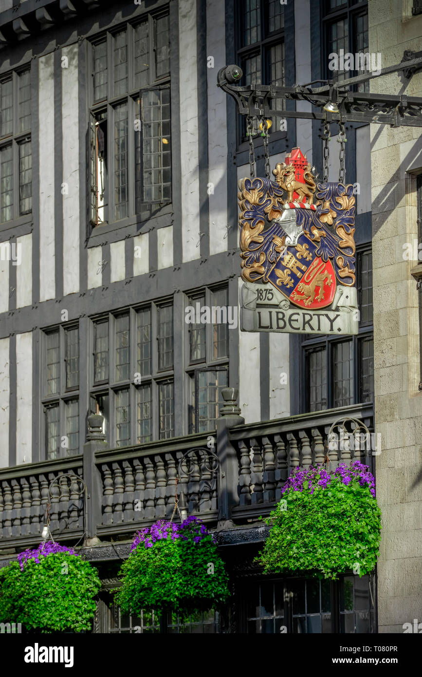Liberty department store sign london hi-res stock photography and ...