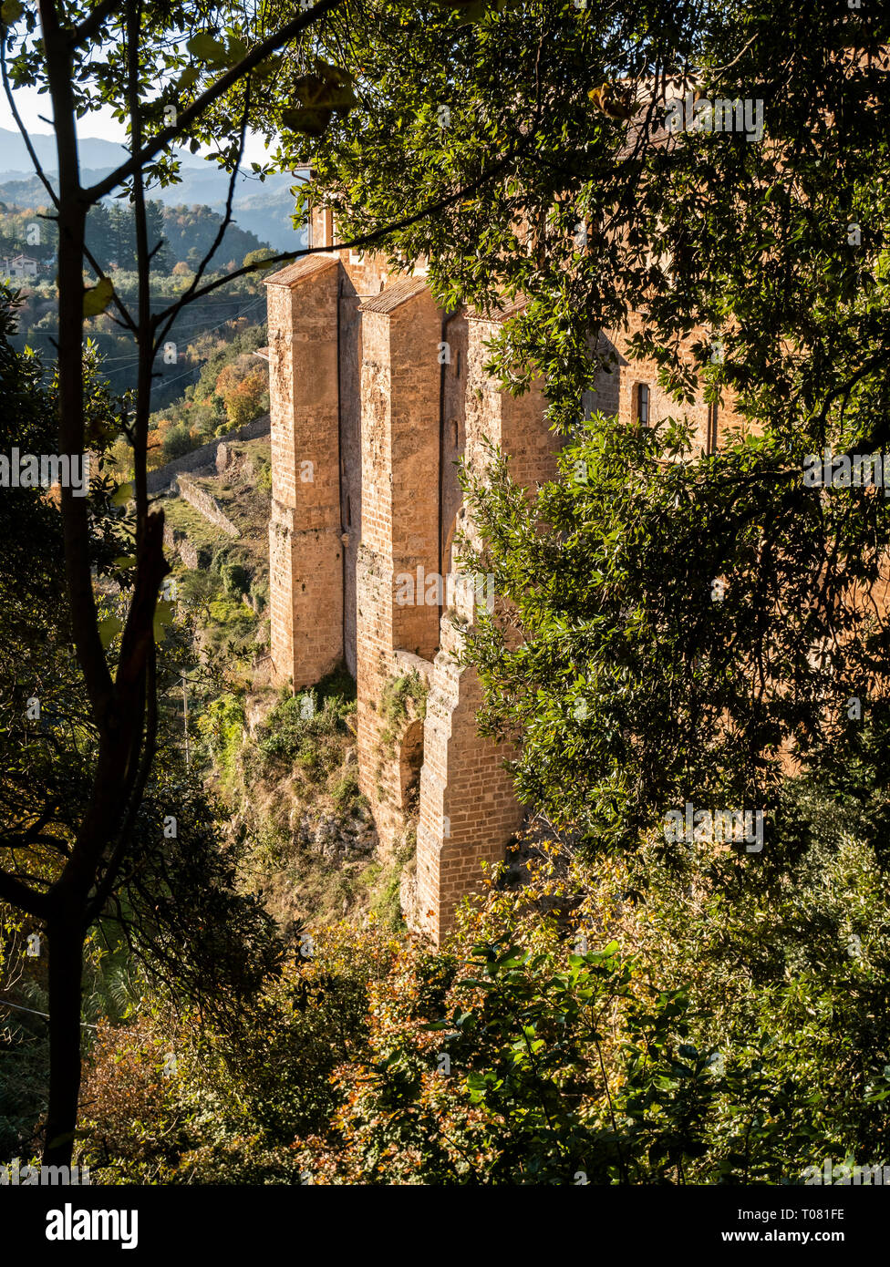 Italy, Lazio, Subiaco, The monastery of San Benedetto and santa ...