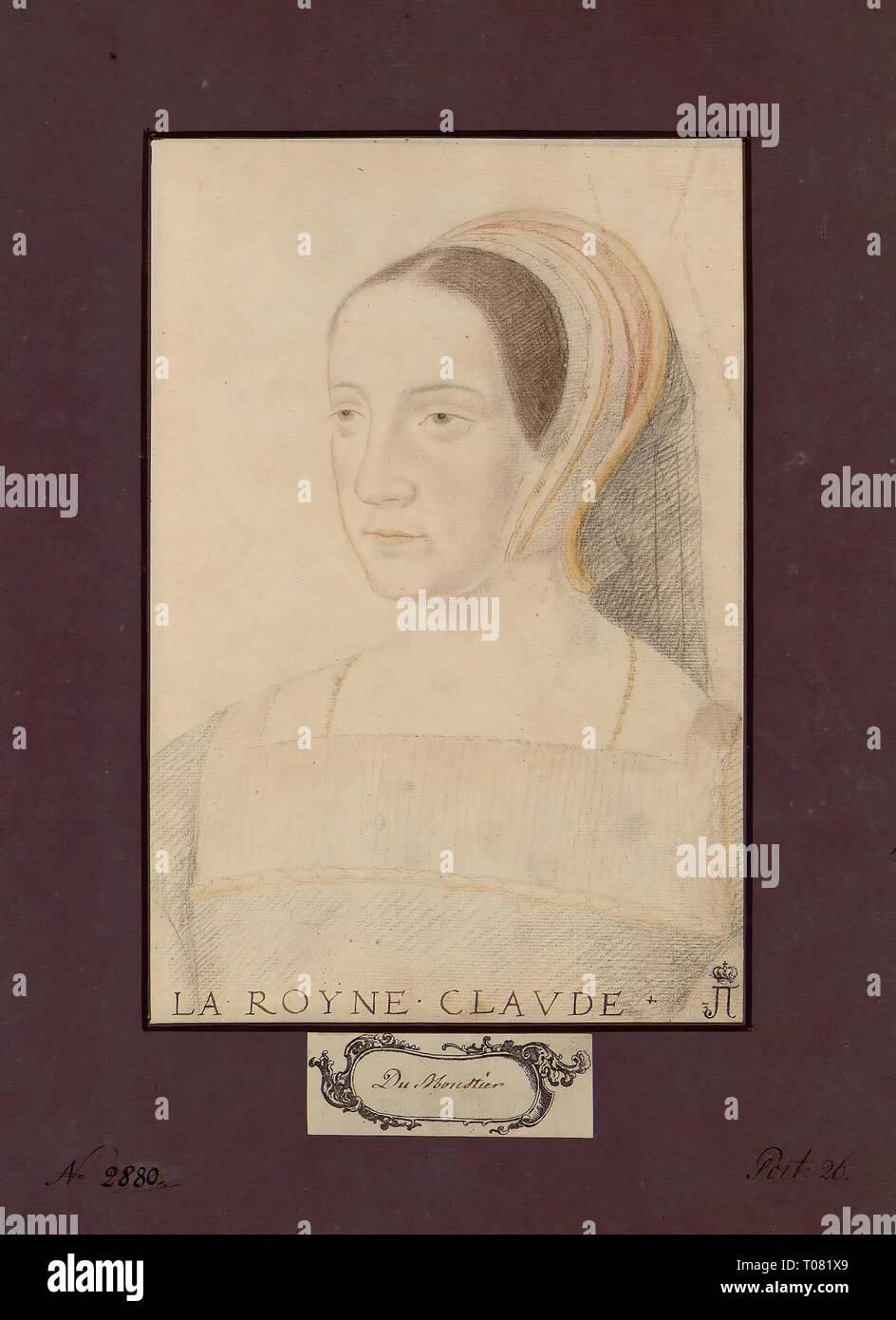 'Portrait of Queen Claude, wife of Francis I'. France, circa 1546 ...