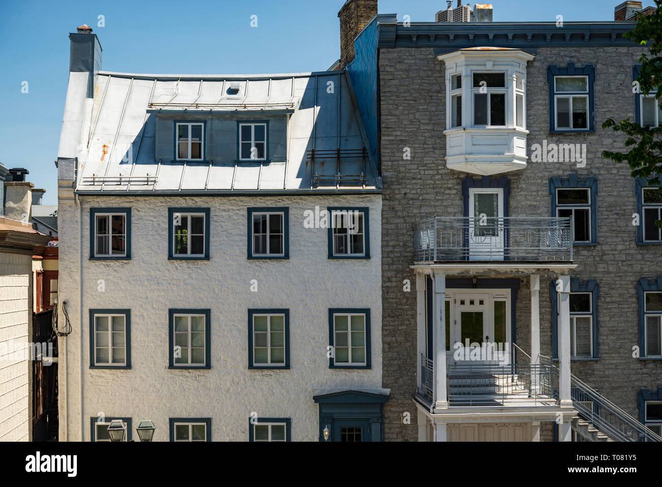 Old coloured buildings in Quebec City, Canada Stock Photo - Alamy