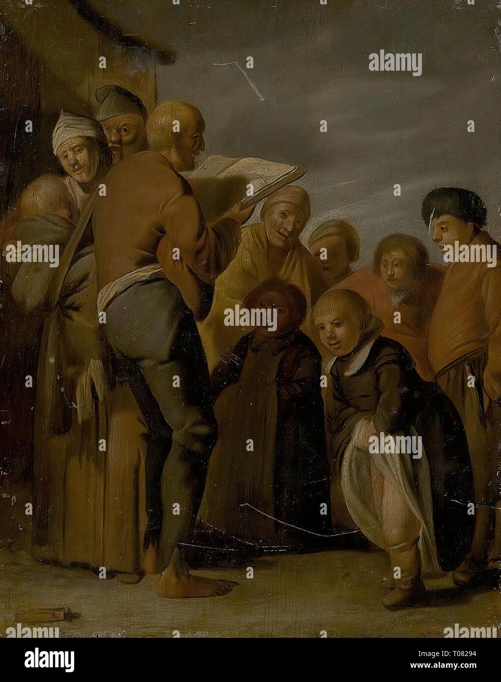 'An Old Man Reading a Book to a Group of Peasants (Allegory of Hearing ...