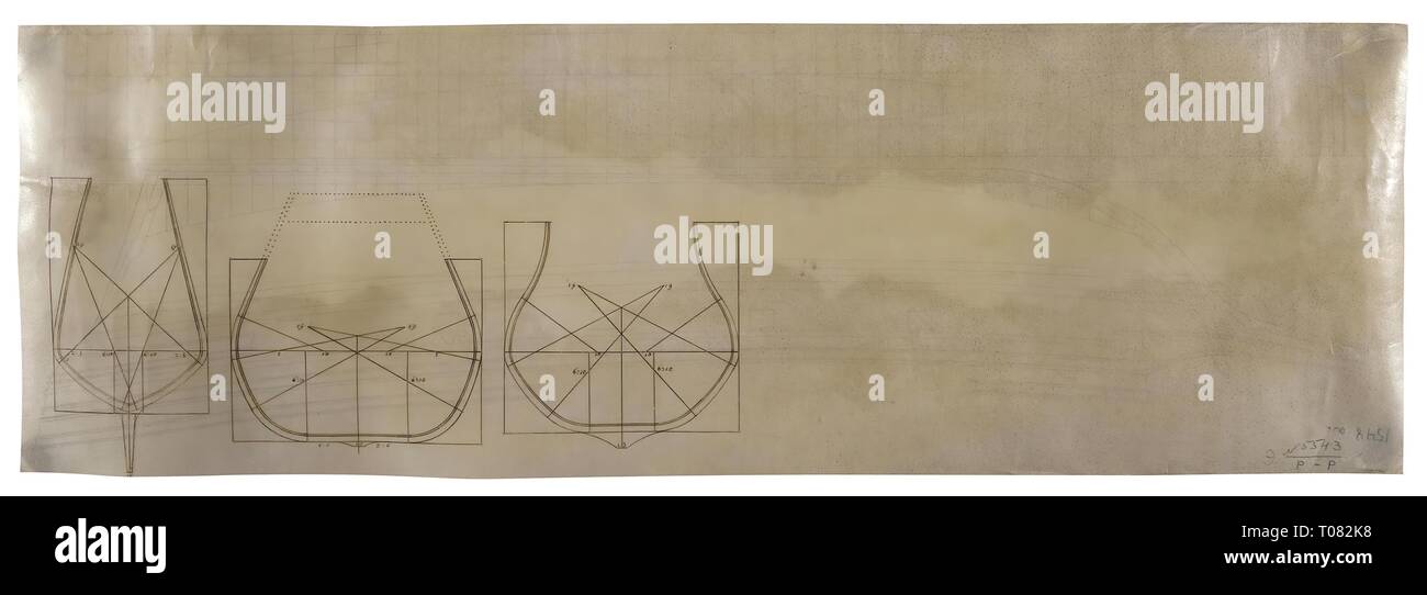 '"The Drawing of a 12-gun Ship (6th class by mid-17th-century ...