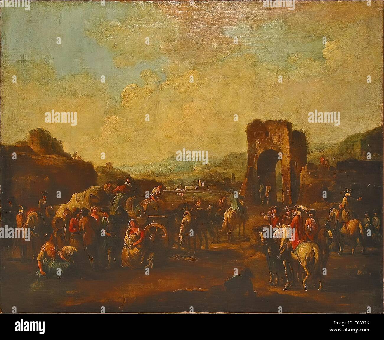 'Soldiers Camp'. Germany. Dimensions: 76x94 cm. Museum: State Hermitage ...