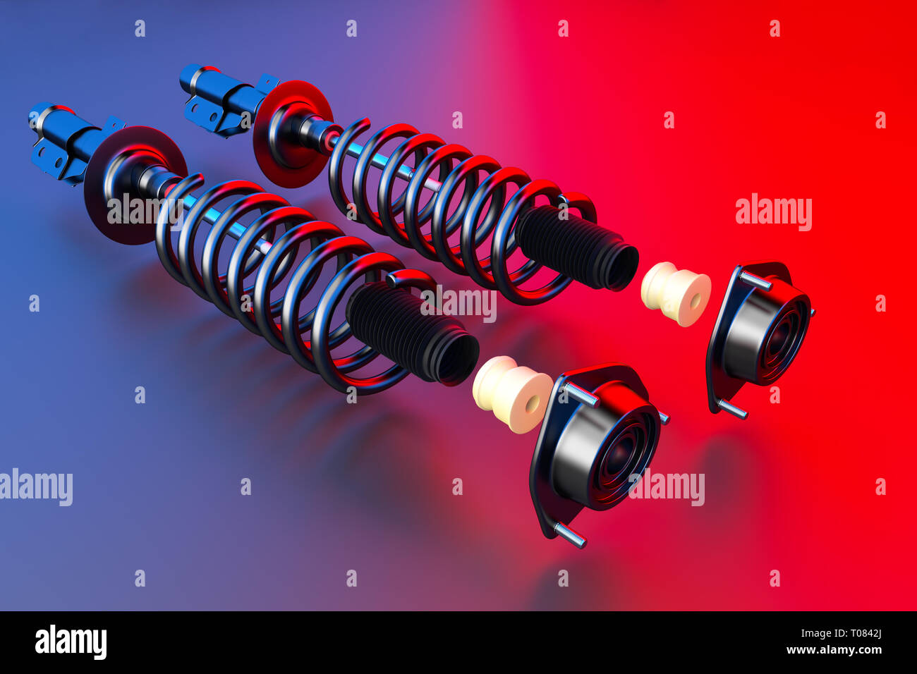 Passenger car Shock Absorber with dust cap, buffer mounting and strut ...