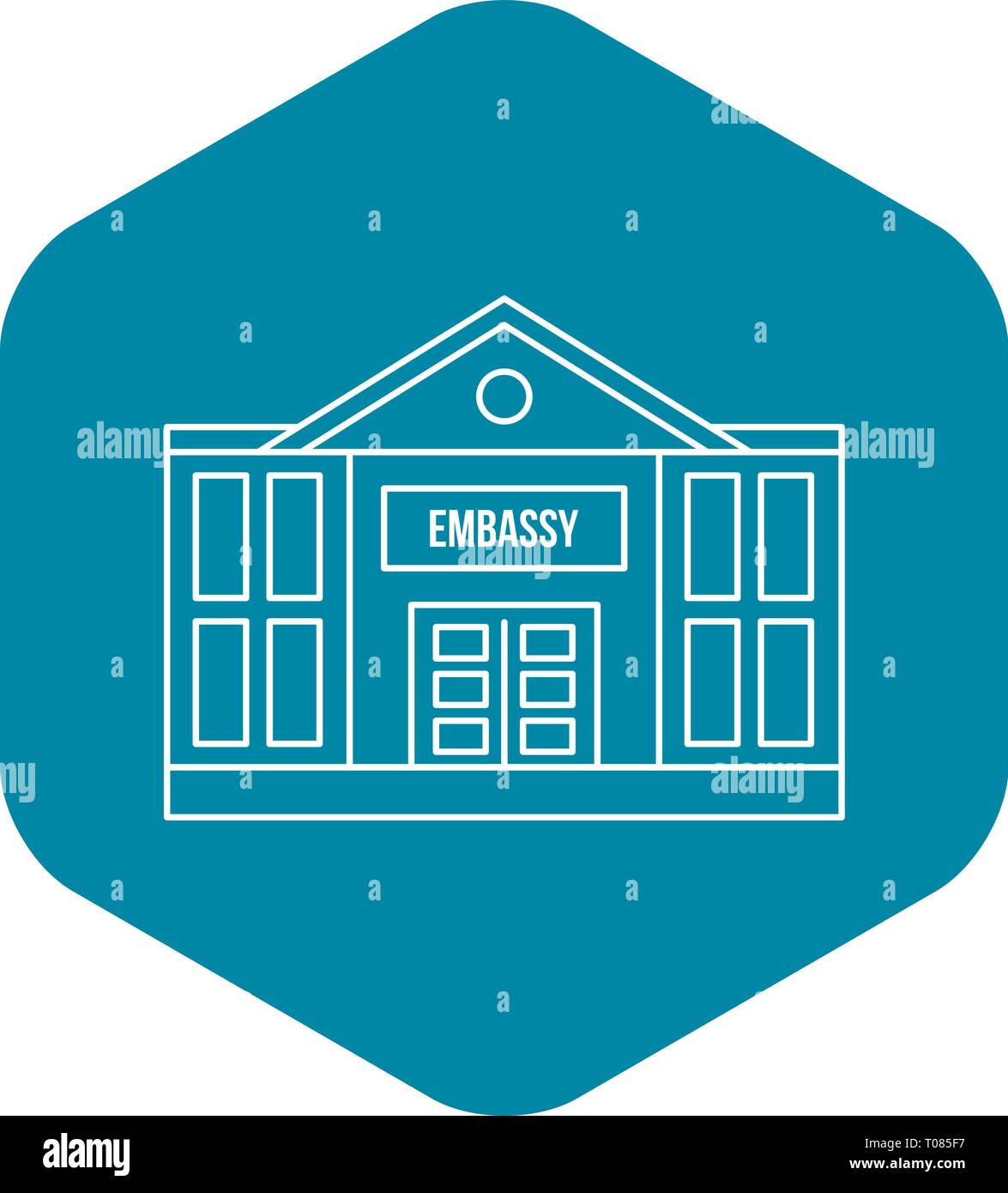 Embassy icon, outline style Stock Vector Image & Art - Alamy
