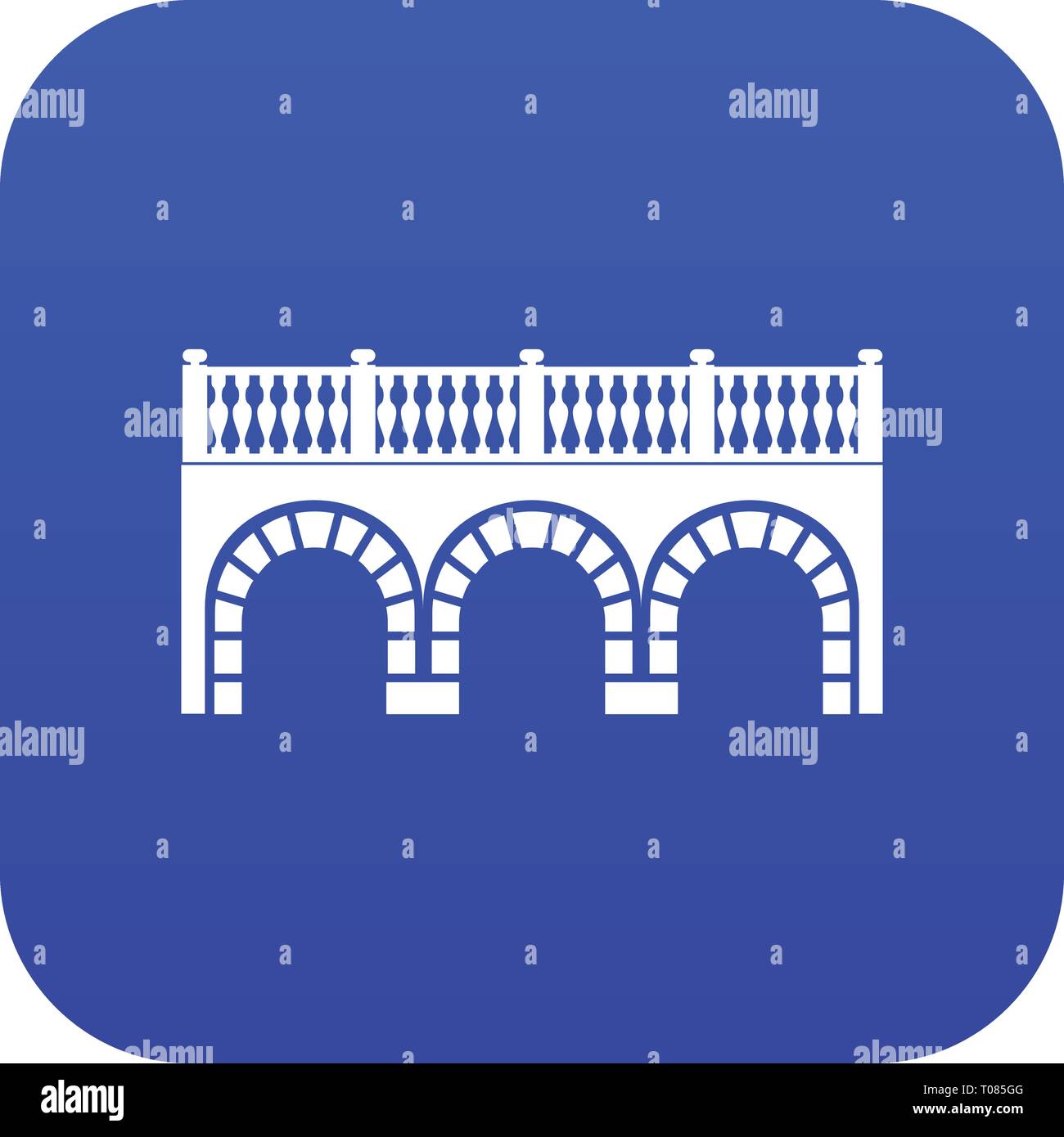 Arch bridge icon blue vector Stock Vector Image & Art - Alamy
