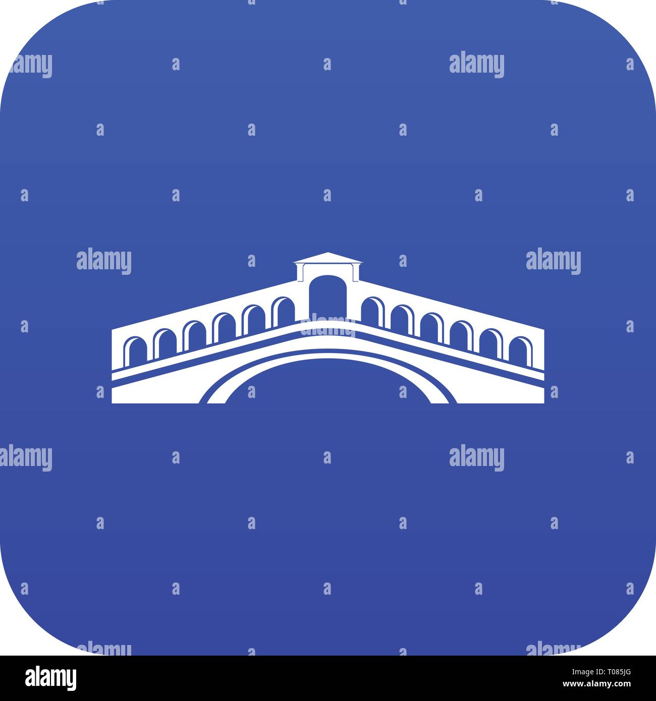 Rialto bridge icon blue vector Stock Vector Image & Art - Alamy