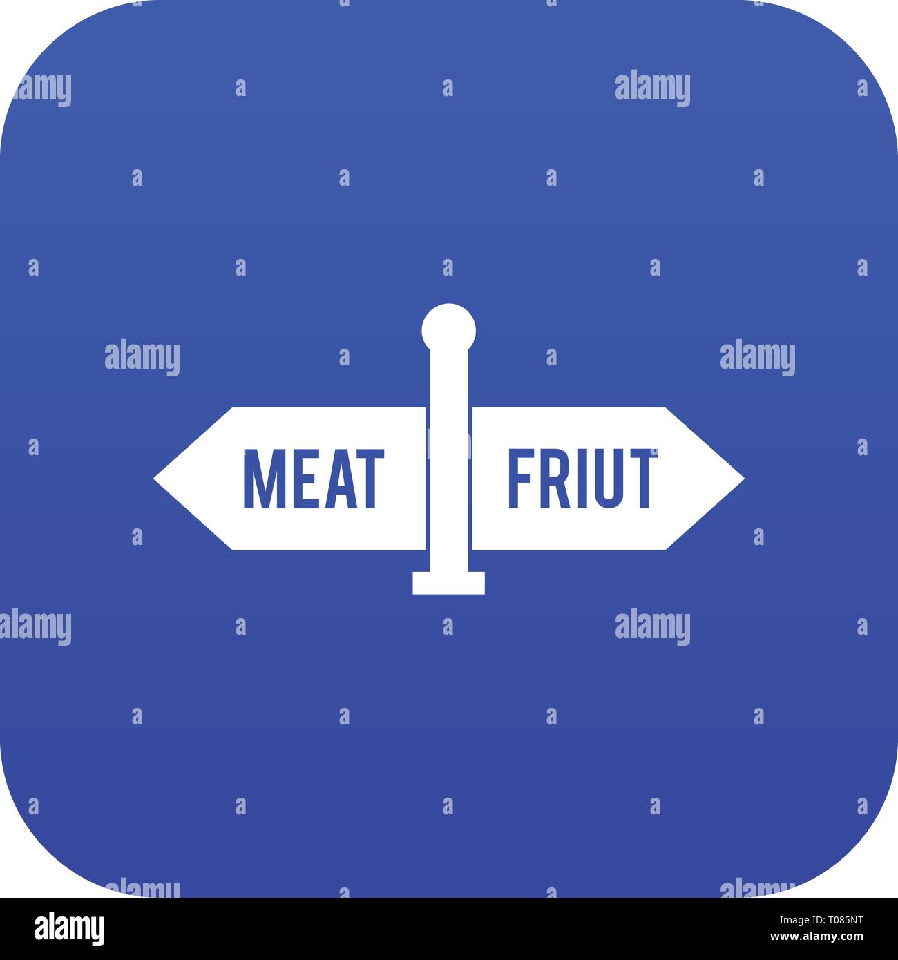 Department signs in the supermarket icon digital blue Stock Vector ...