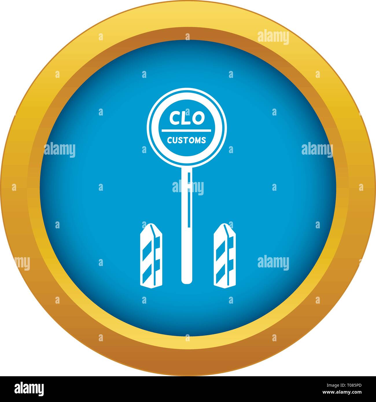 Custom border sign icon blue vector isolated Stock Vector Image & Art ...