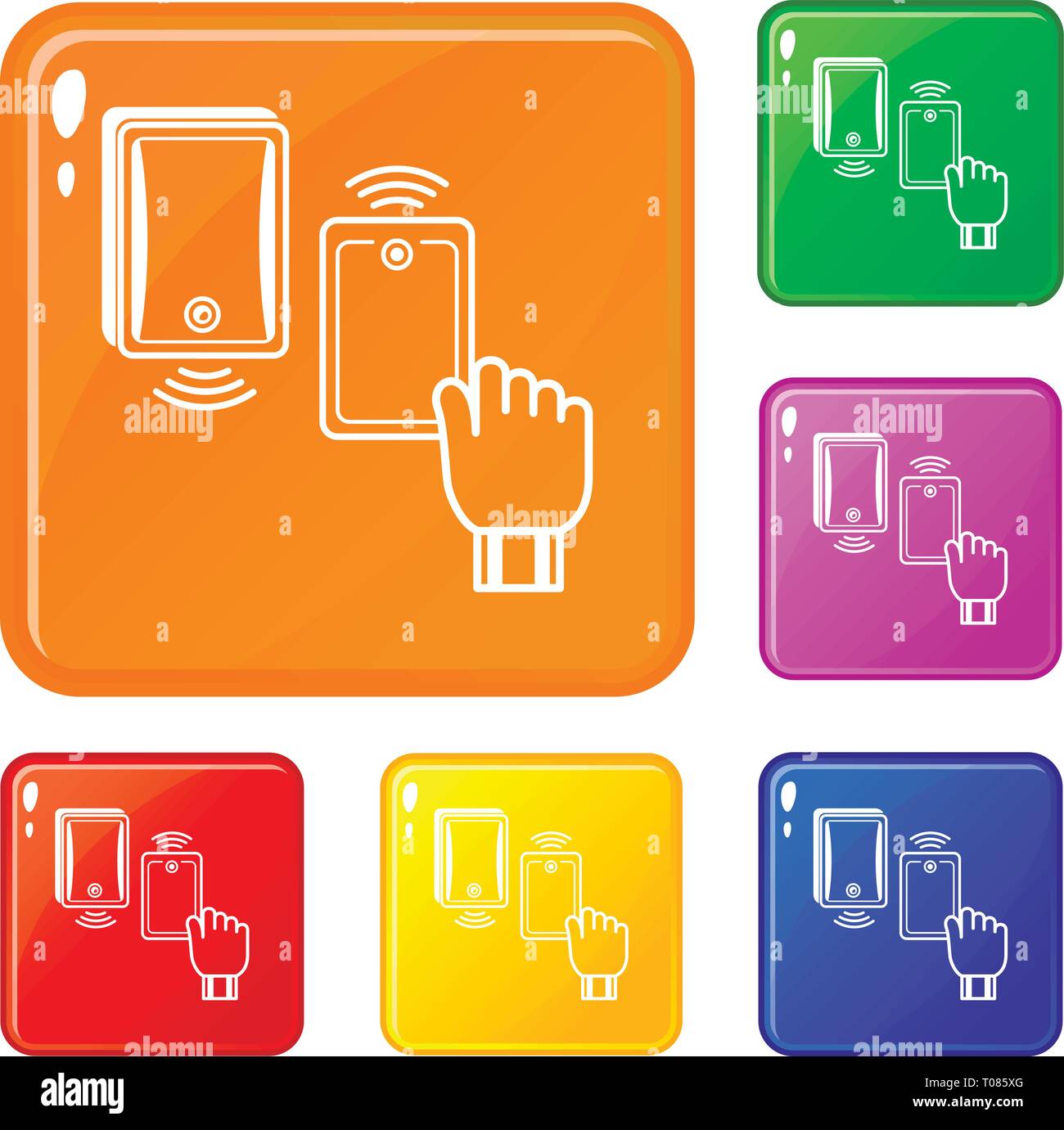 Magnetic lock icons set vector color Stock Vector Image & Art - Alamy