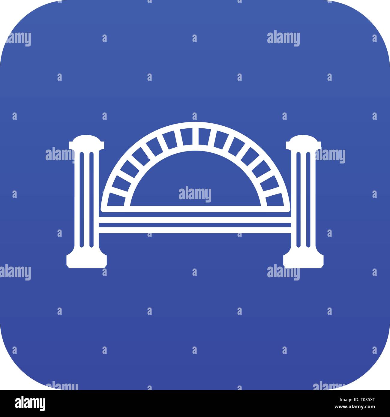 Metallic bridge icon blue vector Stock Vector Image & Art - Alamy