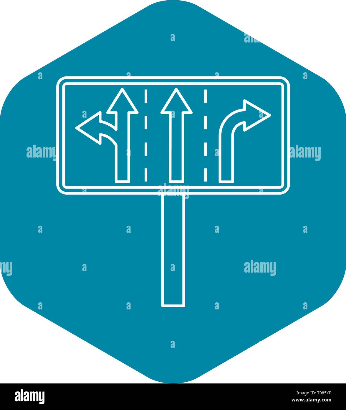 Traffic lanes at crossroads junction icon Stock Vector Image & Art - Alamy