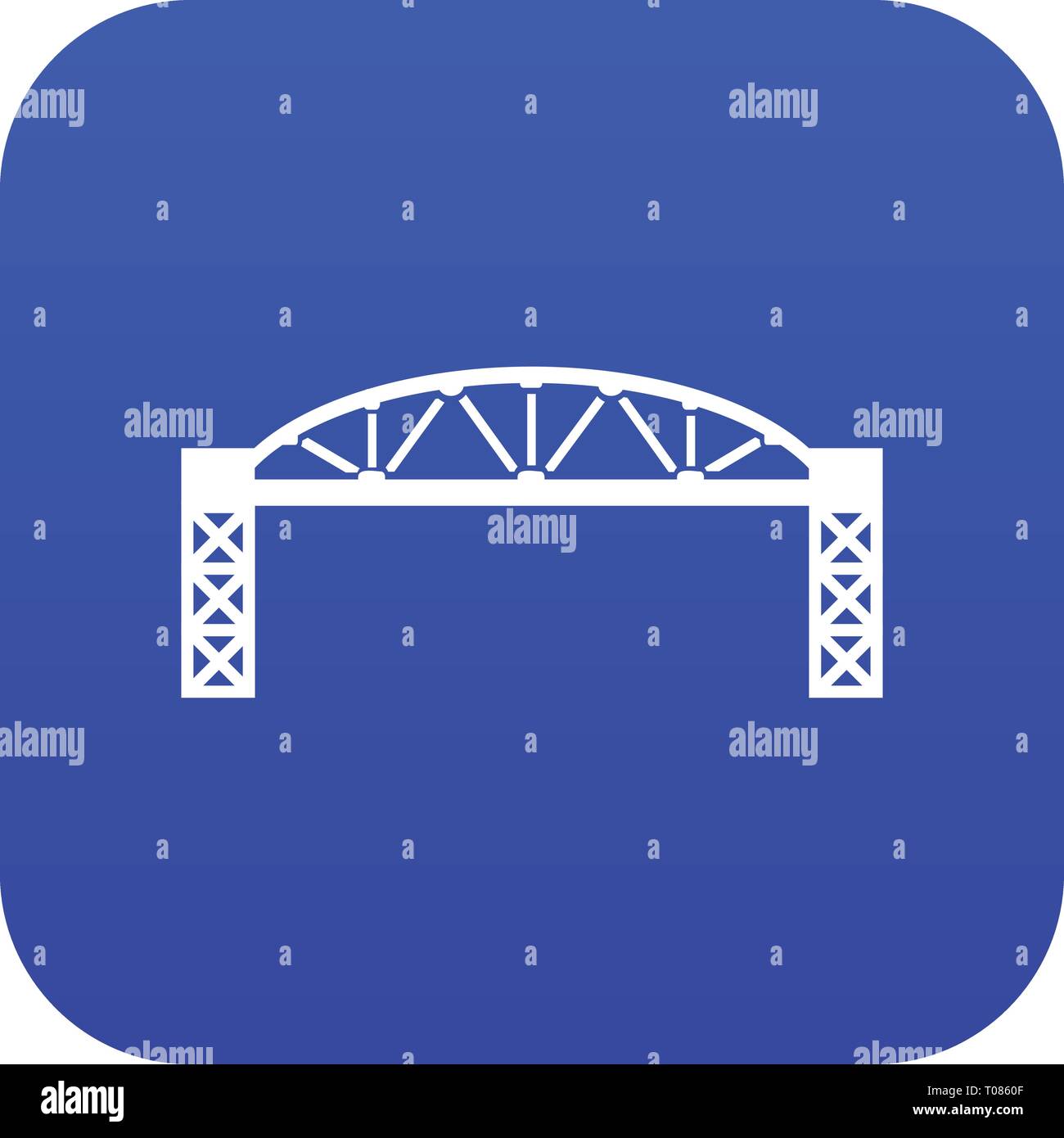 Metal bridge icon blue vector Stock Vector Image & Art - Alamy