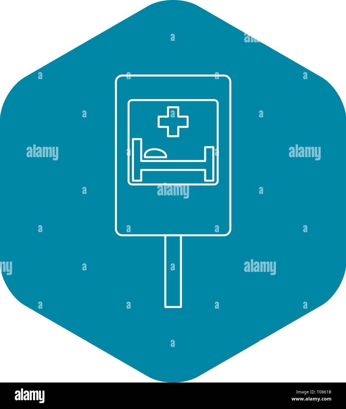 Hospital roadsign Stock Vector Images - Alamy