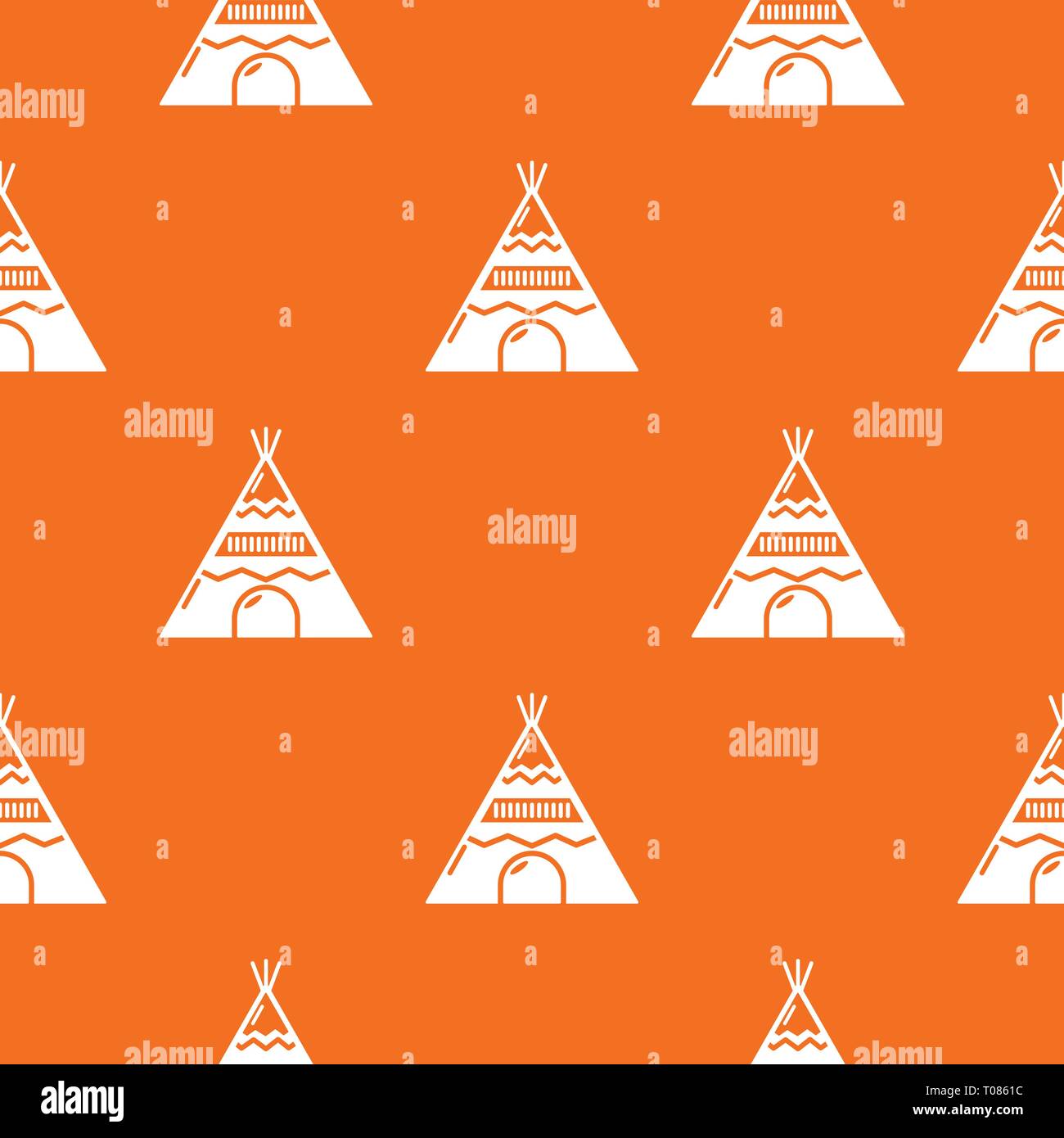 Indian tent pattern vector orange Stock Vector Image & Art - Alamy