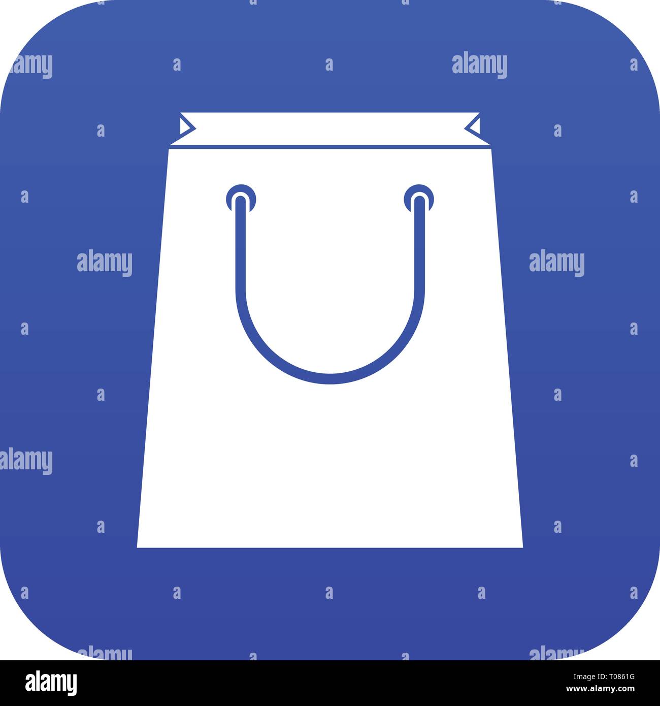 Paper shopping bag icon digital blue Stock Vector Image & Art - Alamy