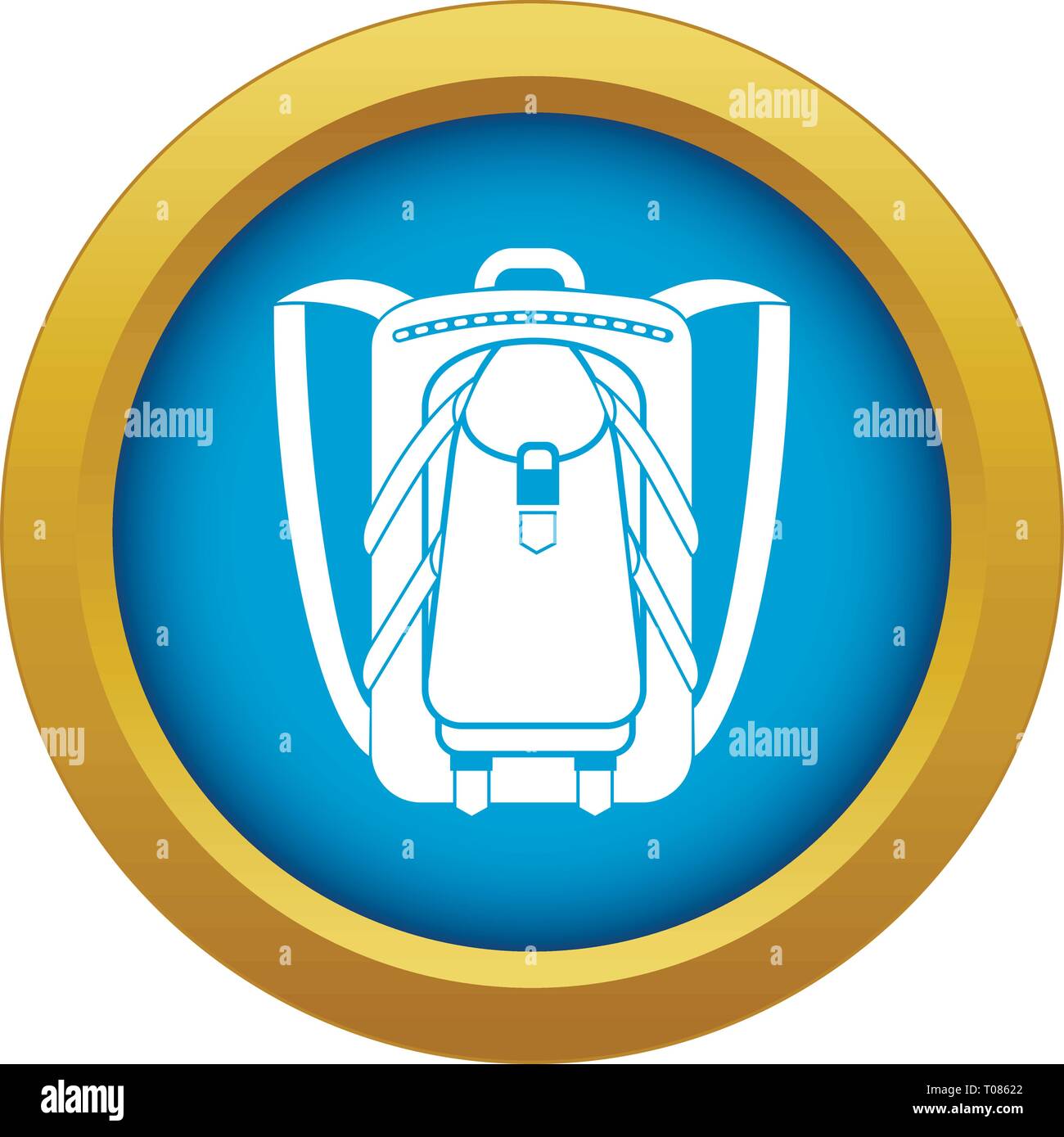 Hiking backpack icon blue vector isolated Stock Vector Image & Art - Alamy