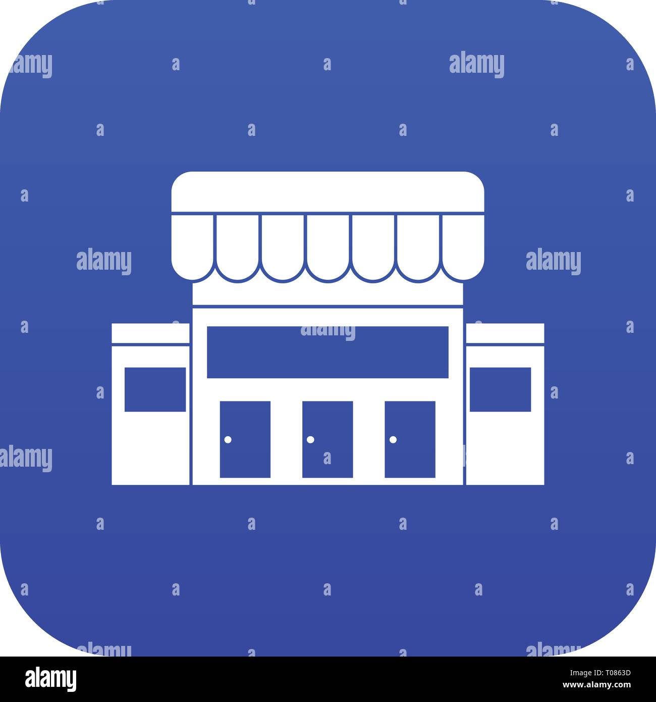 Supermarket building icon digital blue Stock Vector Image & Art - Alamy