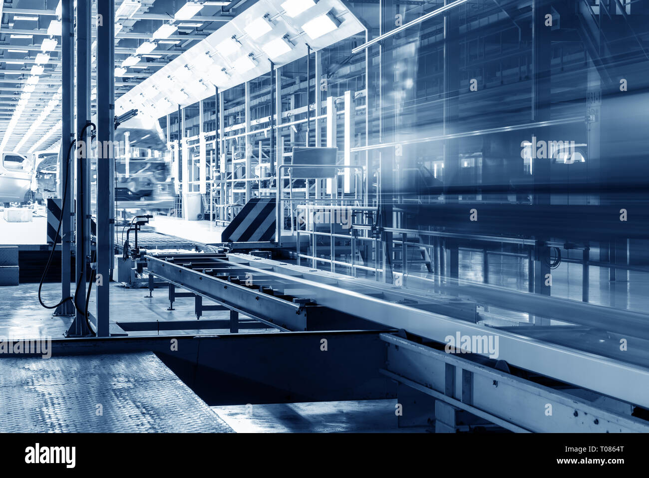 Modern automobile production line, automated production equipment Stock ...