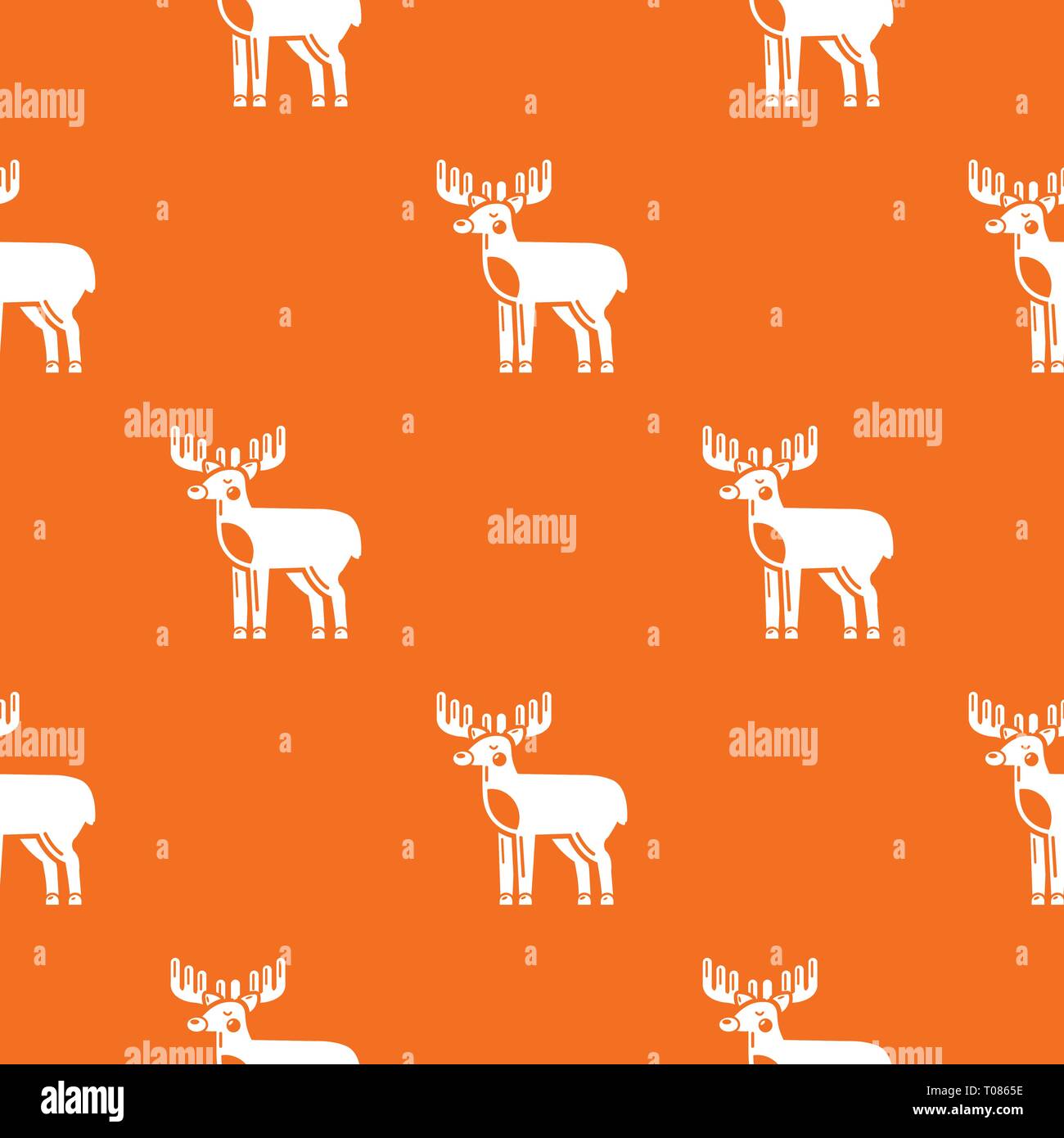 Elk pattern vector orange Stock Vector Image & Art - Alamy