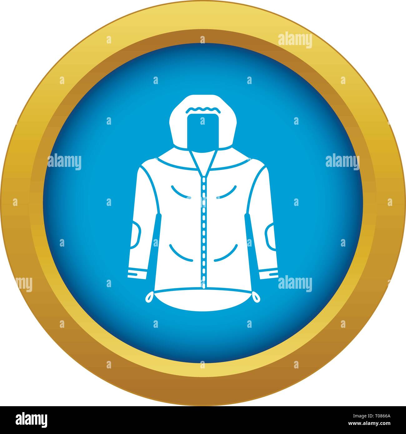 Hiking jacket icon blue vector isolated Stock Vector Image & Art - Alamy