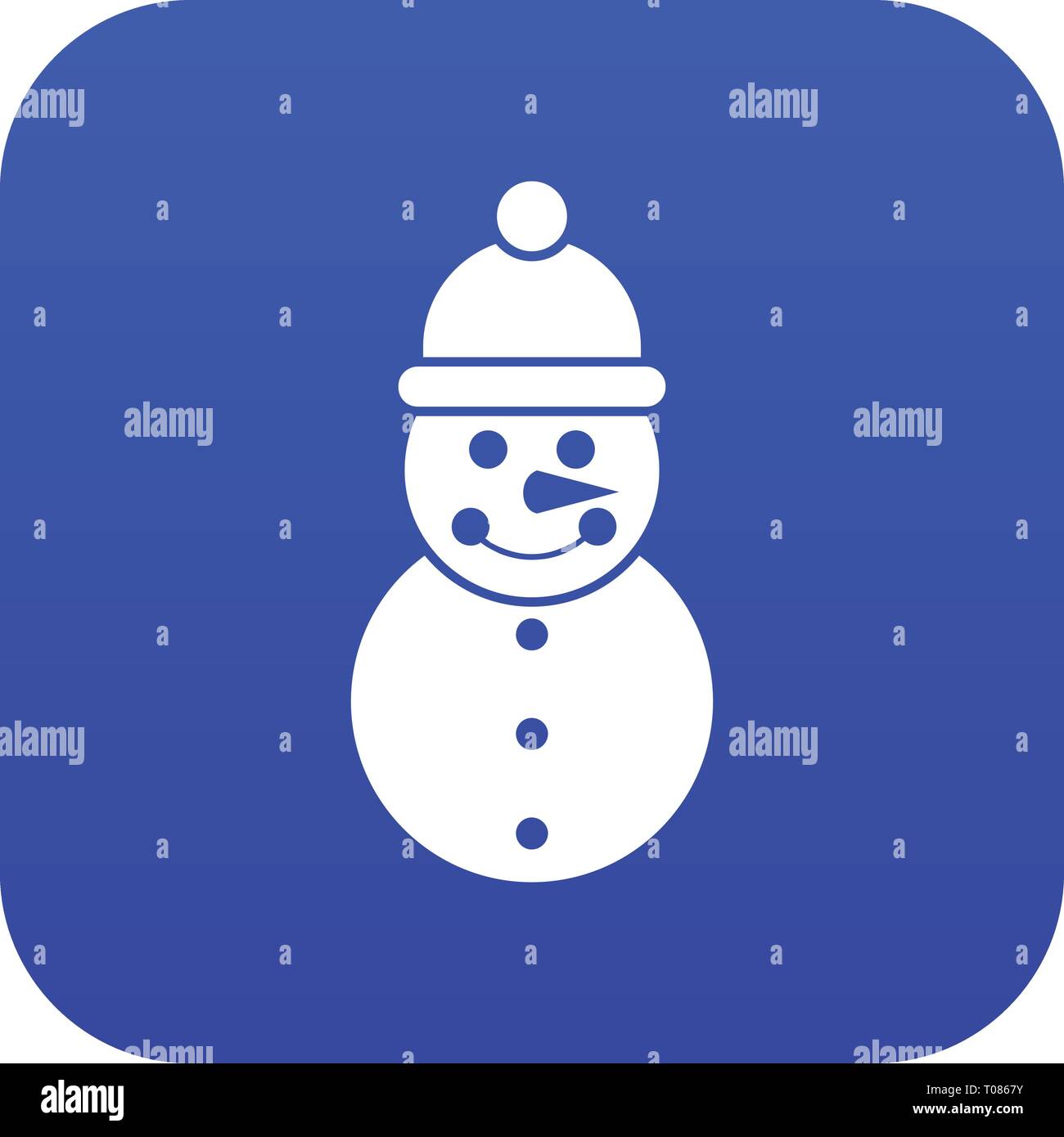 Snowman icon digital blue Stock Vector Image & Art - Alamy