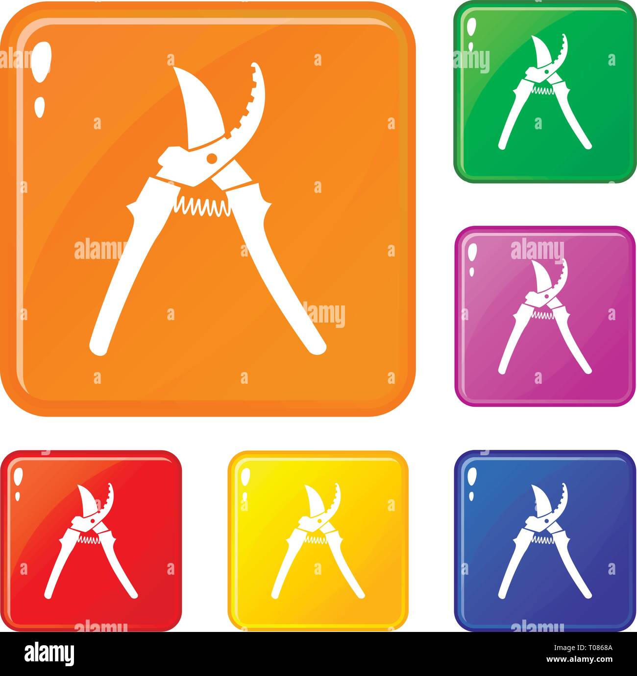 pruner icons set vector color Stock Vector Image & Art - Alamy