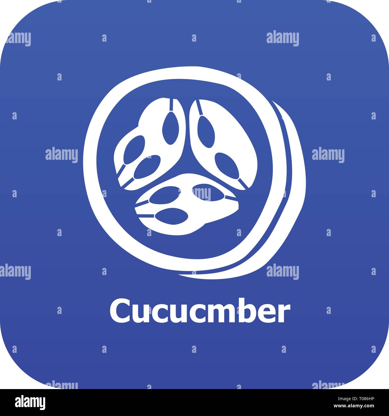 Cucumber icon blue vector Stock Vector Image & Art - Alamy