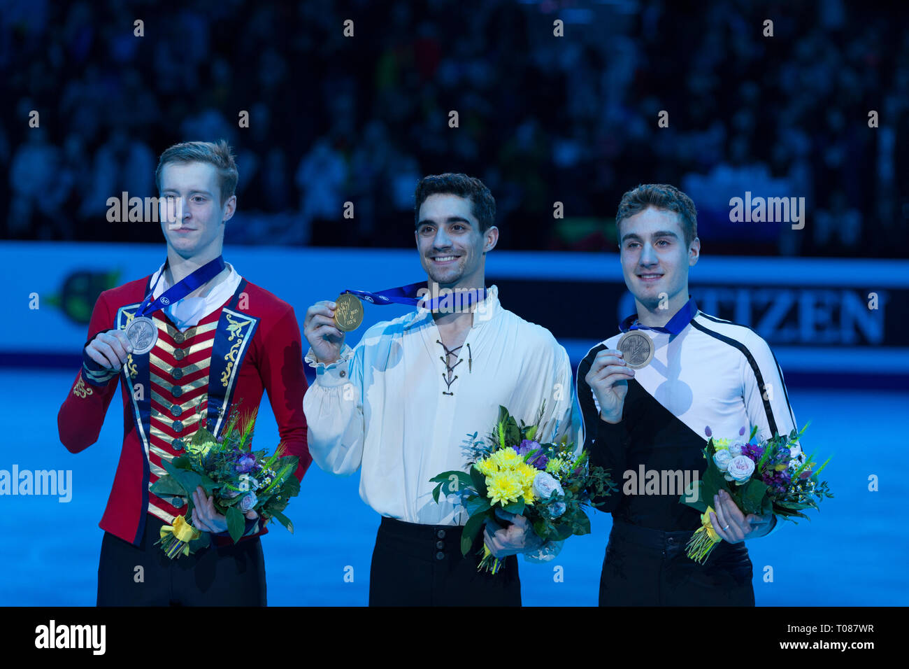 Alexander Samarin from Russia, Javier Fernandez from Spain, Matteo ...